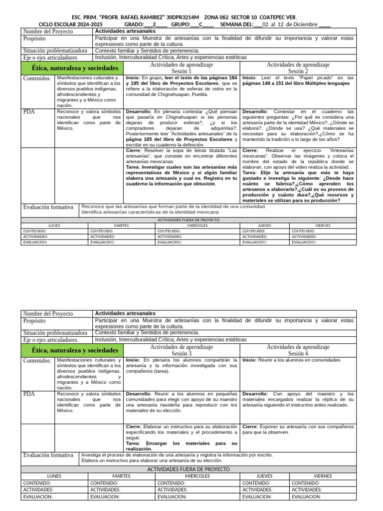 ETICA y DE LO HUMANO 2 AL 12 DE ENE. 24-25 | PDF | Evaluación | Aprendizaje