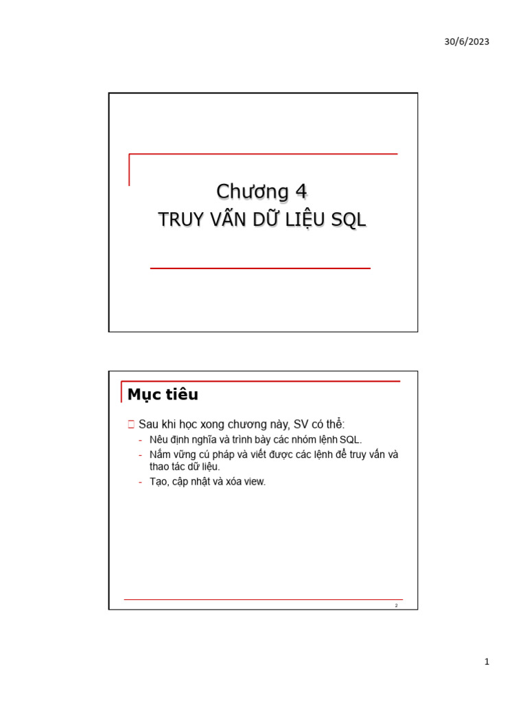 Truy Van Du Lieu SQL | PDF