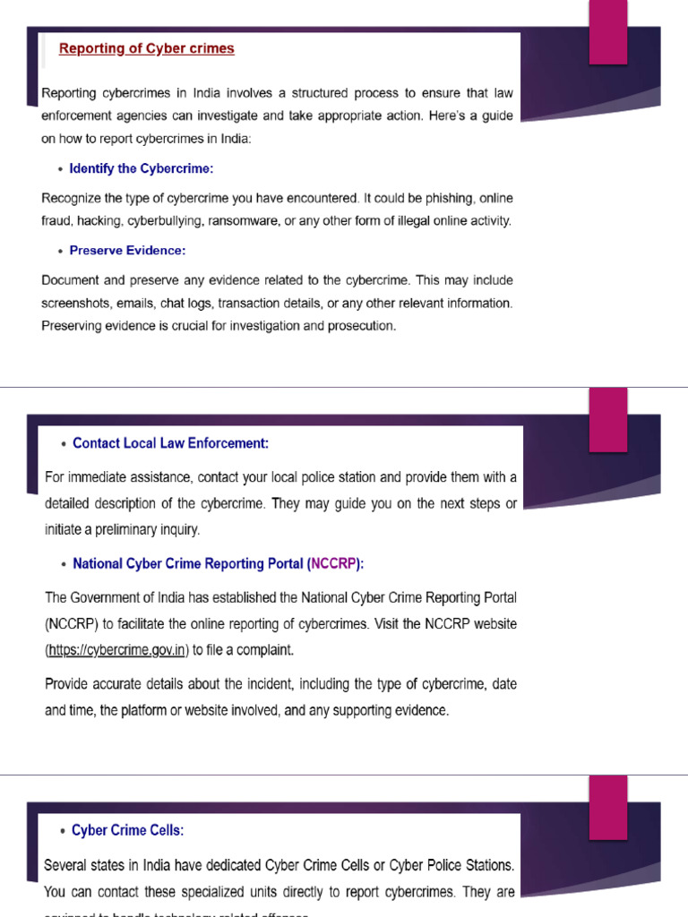 Reporting of Cyber Crimes | PDF