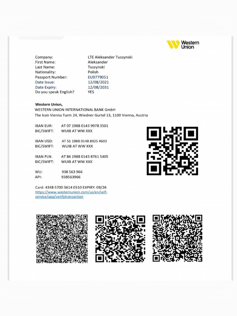 Western Union Sender Cis | PDF