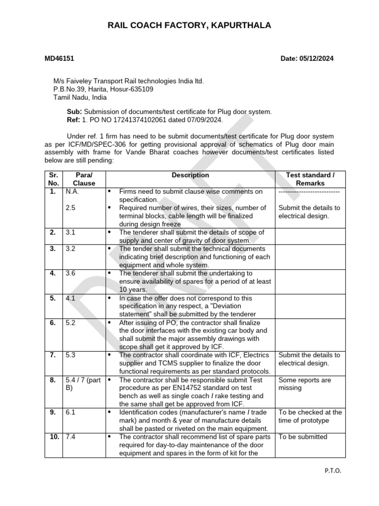 Rail Door System Compliance | PDF | Door | Electrical Connector
