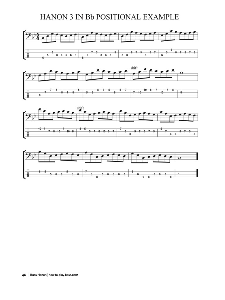 Bass Hanon No 3 | PDF