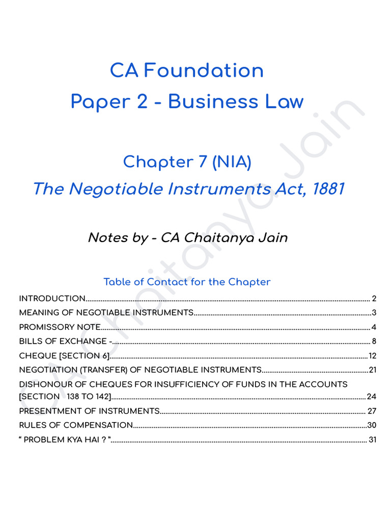 CJ (BL) - Nia | PDF | Negotiable Instrument | Cheque