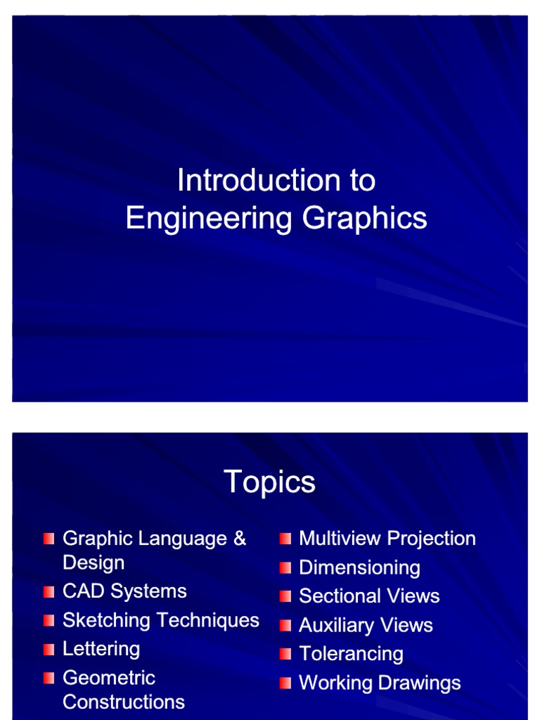 Introduction To Engineering Graphics | PDF | Technical Drawing ...