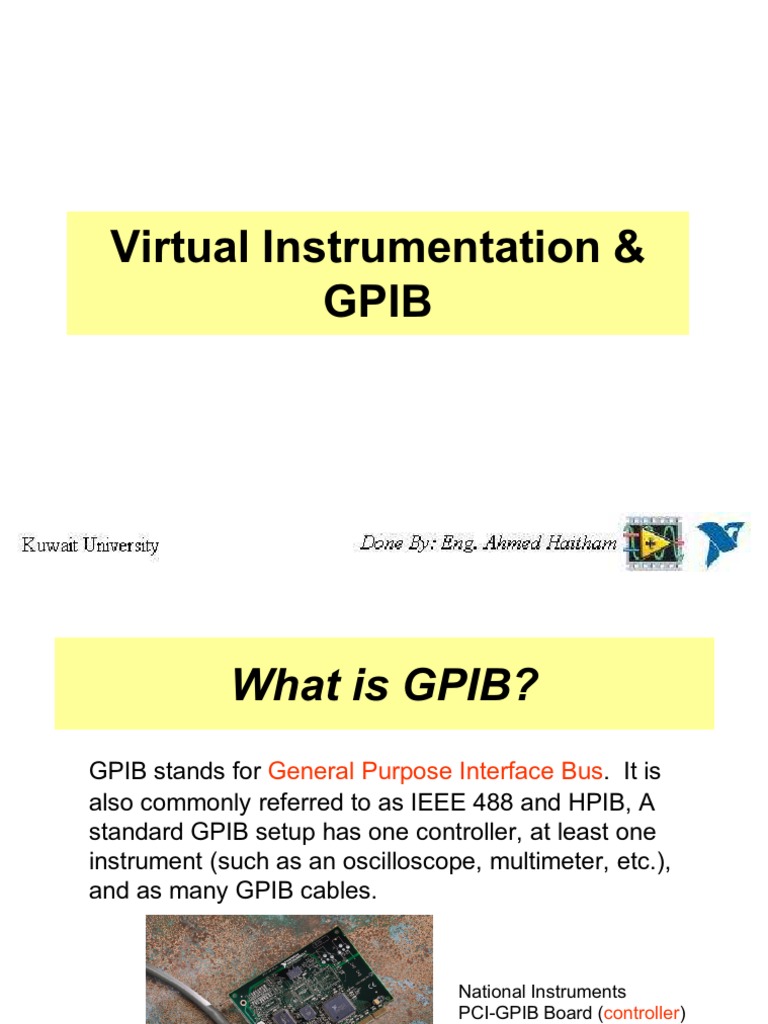 10-Virtual Instrumentation & GPIB | PDF | Electronics | Computer ...