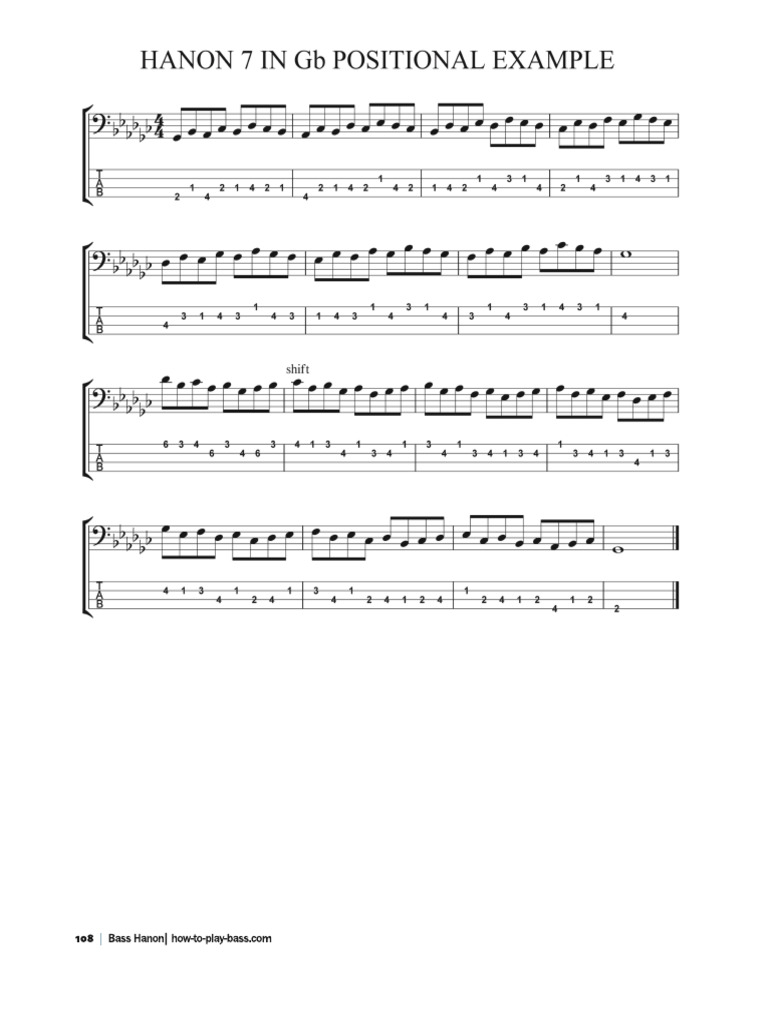 Bass Hanon No 7 | PDF