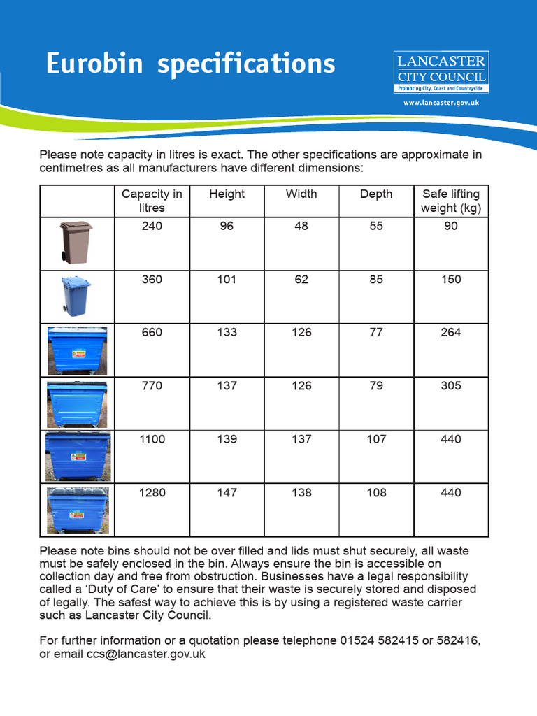 Eurobin-containers | PDF | Waste | Recycling