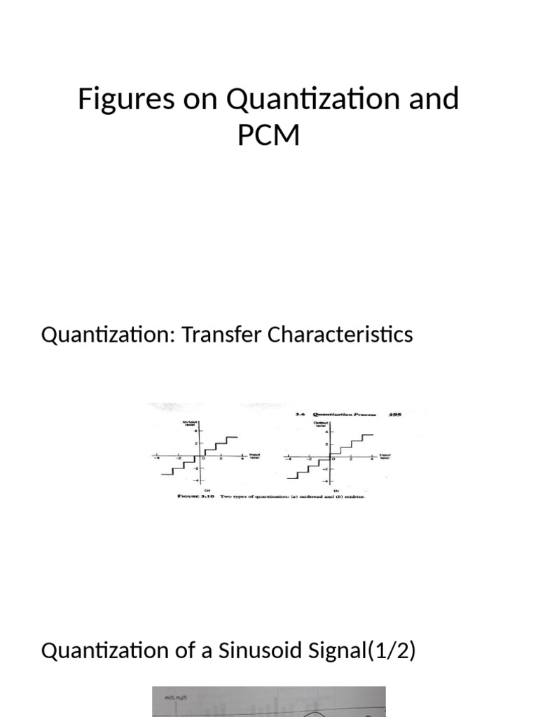 Figures on Quantization and PCM | PDF