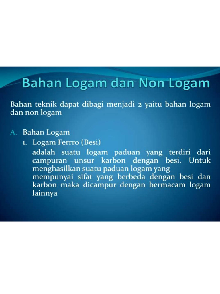 Logam & Non Logam | PDF