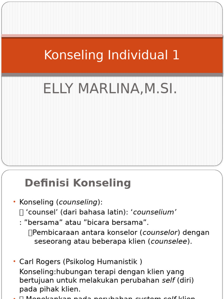 Panduan Konseling Individual Efektif | PDF