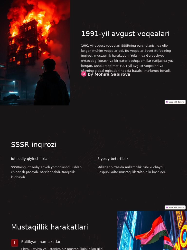 1991 Yil Avgust Voqealari | PDF