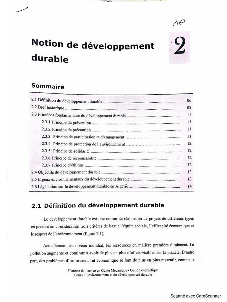 Chapitre 2 Cour Environ Et Dev Dur | PDF