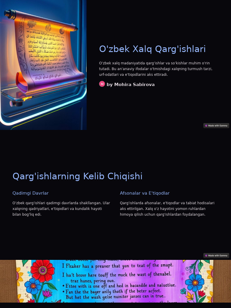 Ozbek Xalq Qargishlari | PDF