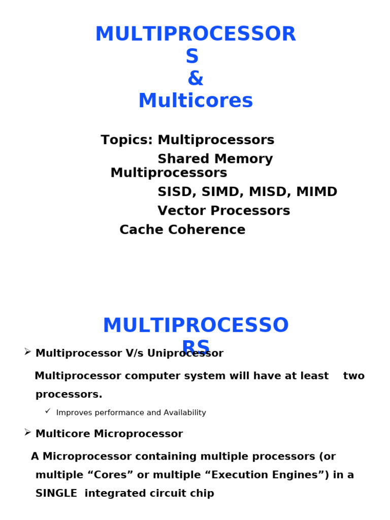 Multiprocessors | PDF