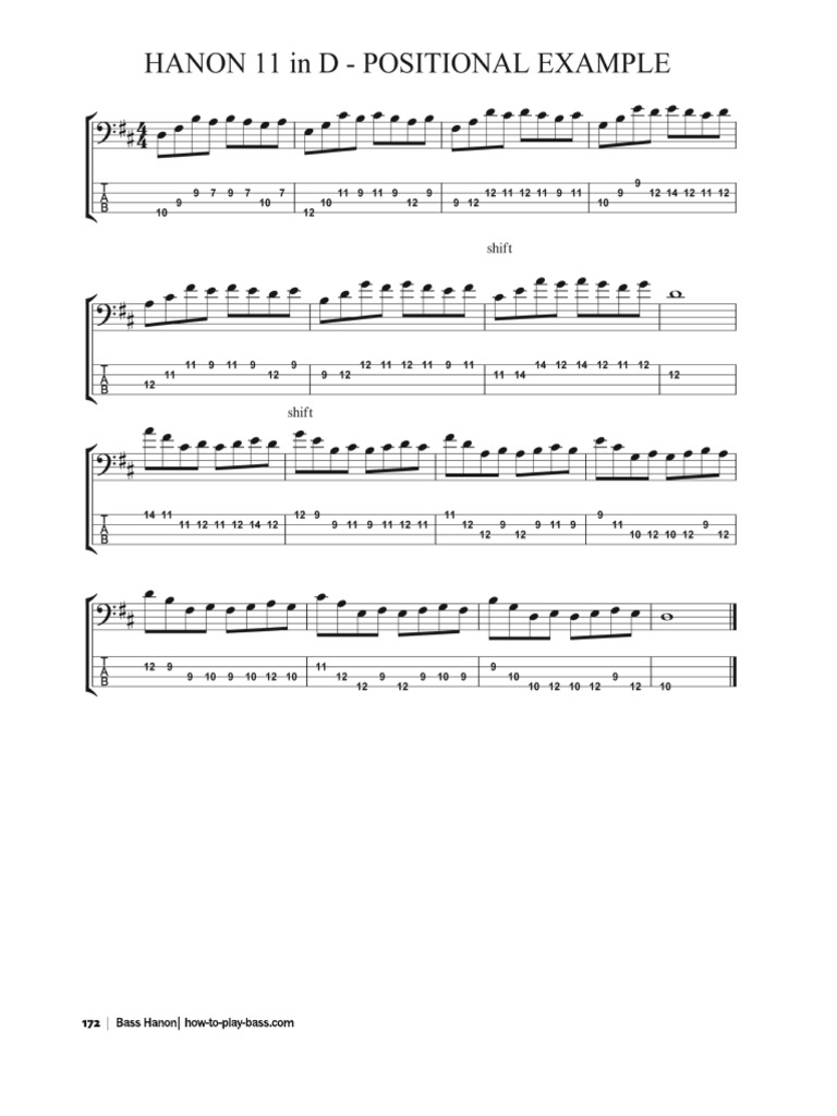 Bass Hanon No 11 | PDF