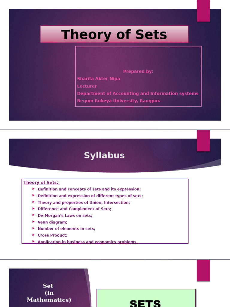 Theory of Sets | PDF