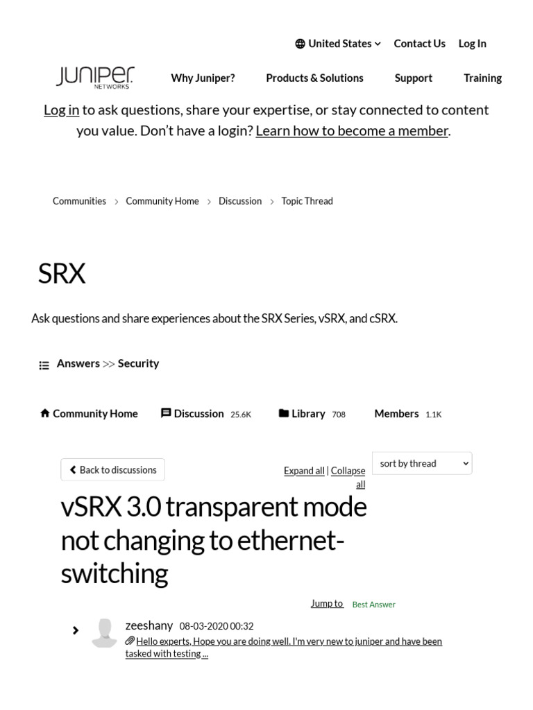 VSRX 3.0 Not Changing To Ethernet-Switching | PDF | Transmission ...