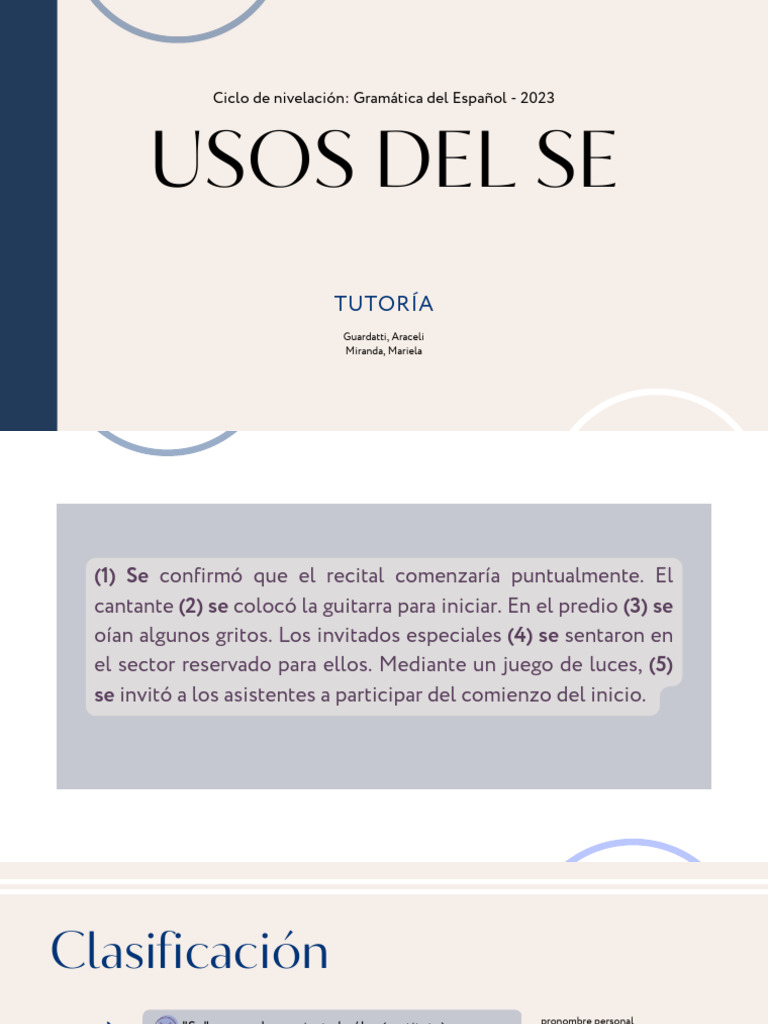 Usos Del Se | PDF