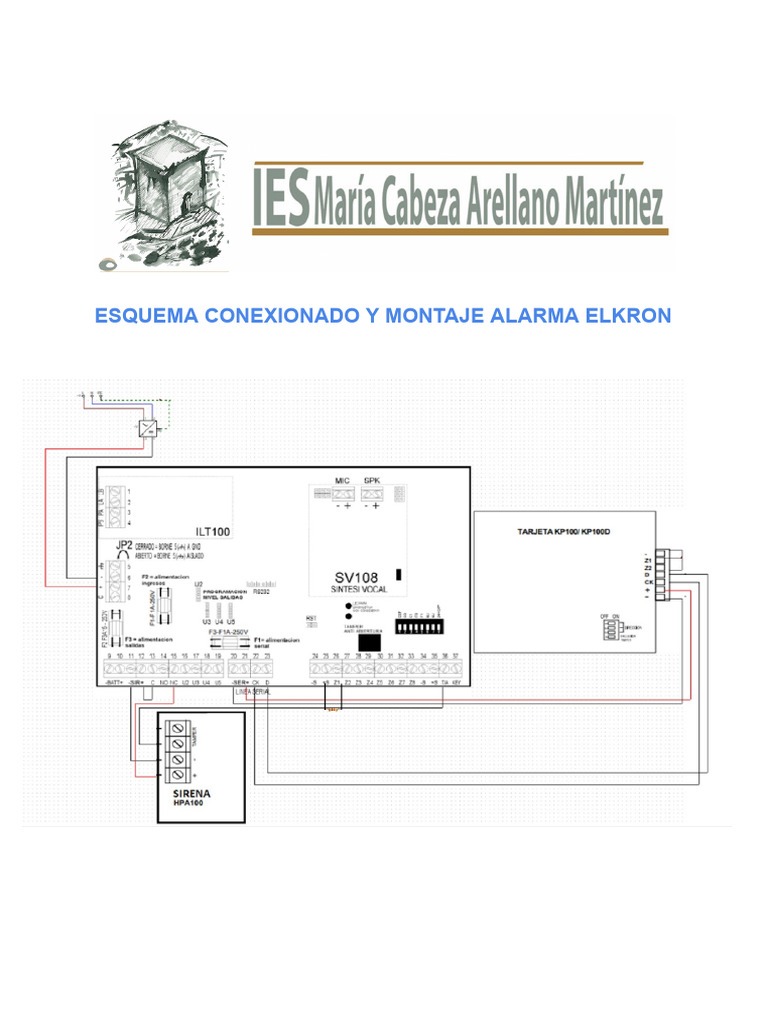 Esquema Conexionado y Montaje Alarma Elkron | PDF