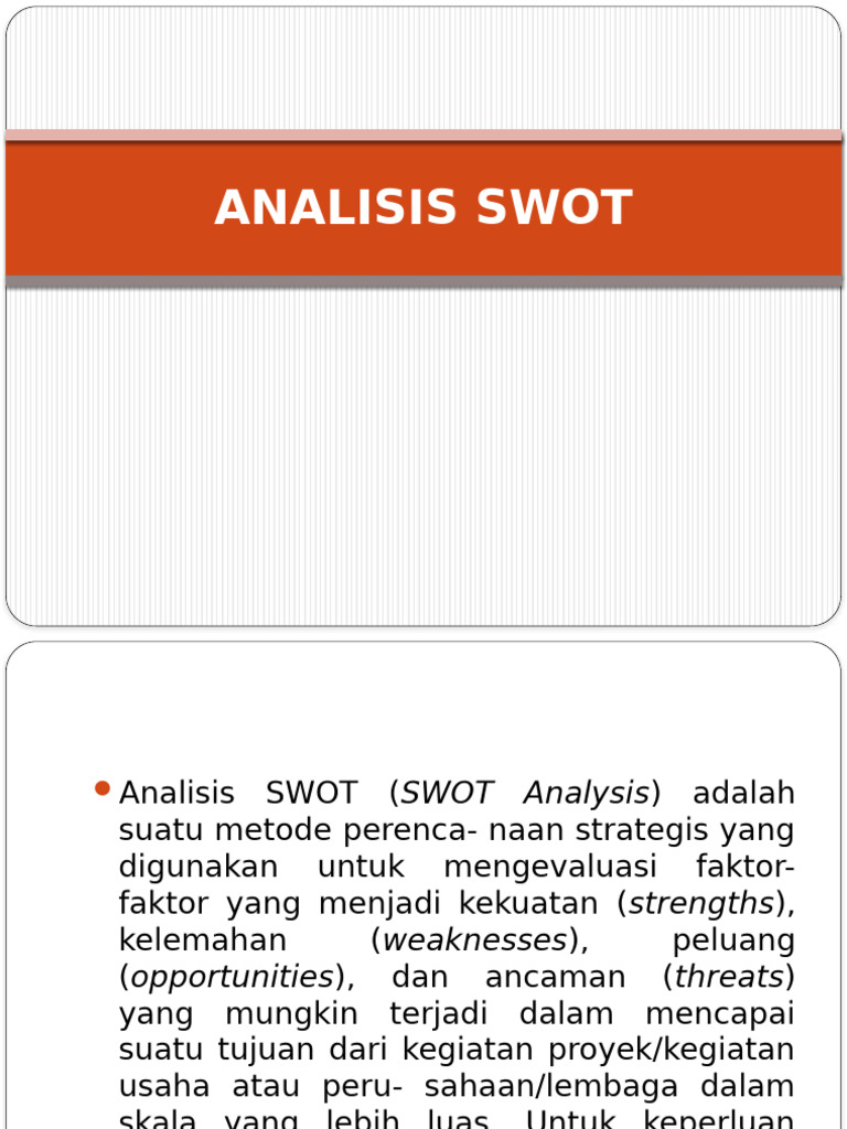 Panduan Lengkap Analisis SWOT | PDF