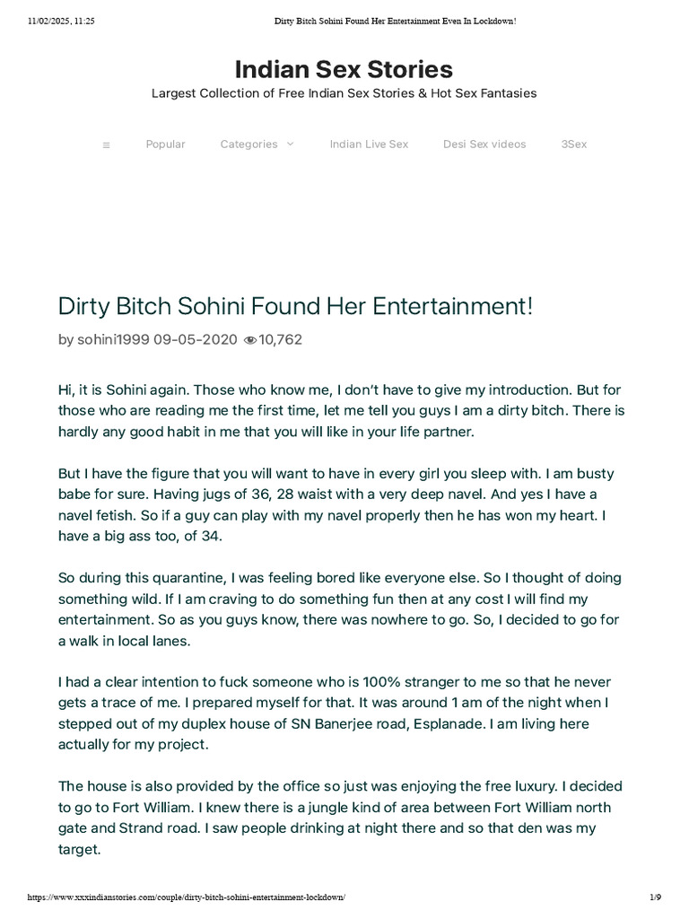 Dirty Bitch Sohini Found Her Entertainment Even in Lockdown! | PDF | Human Sexuality