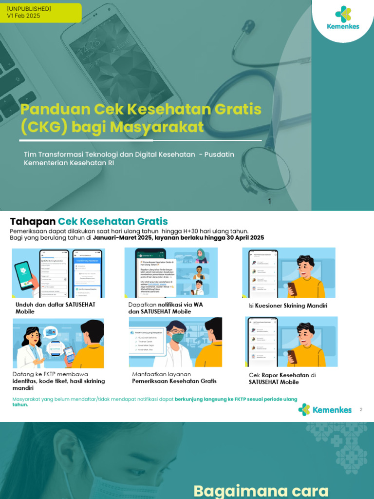 Panduan CKG - Masyarakat | PDF