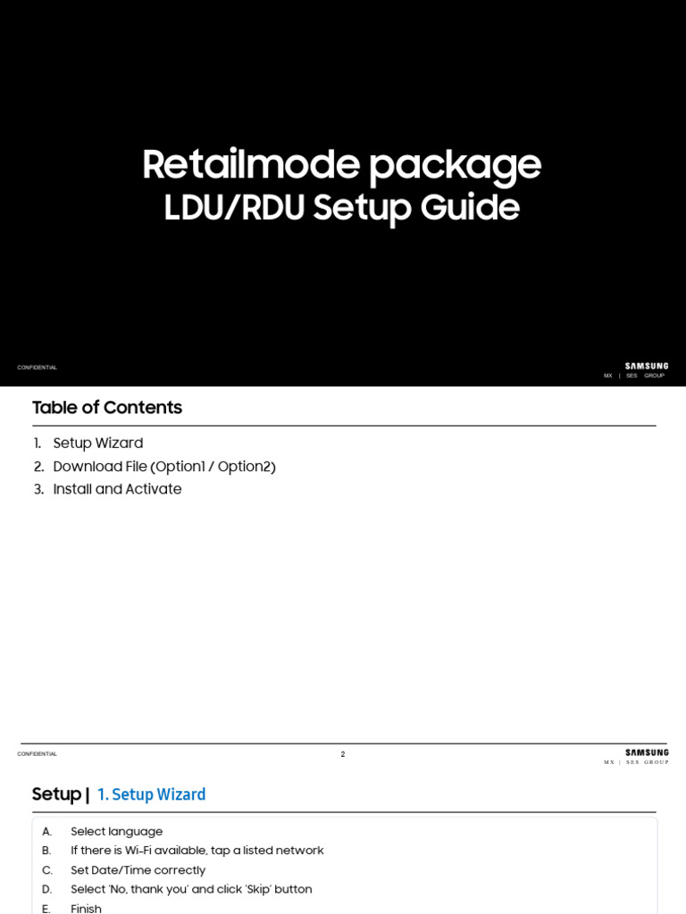 RDU Setup Guide for Retail Samsung | PDF | Computer File | Consumer ...