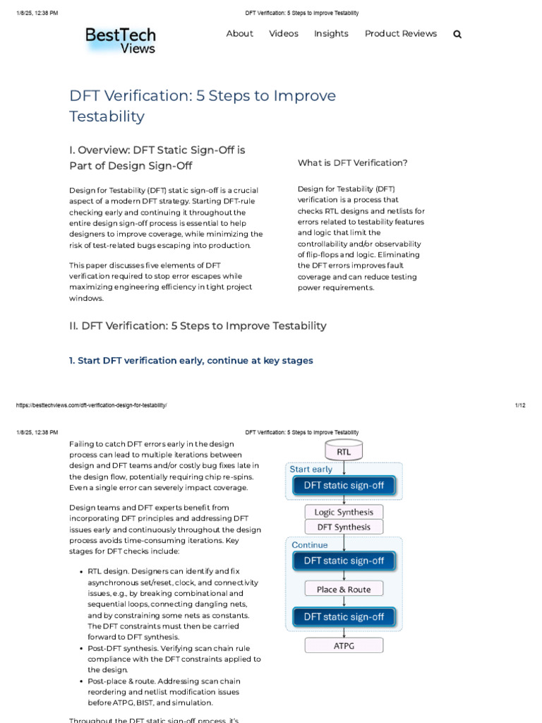 DFT Verification: 5 Key Steps | PDF | Electronic Design | Electronics