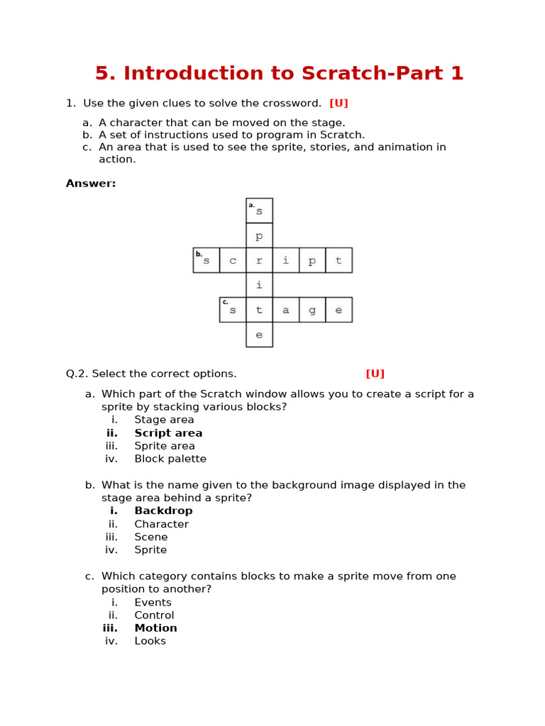 1737461597634.AS - WB - CB - III - CS - Introduction To Scratch - Part 1 | PDF | Scratch ...