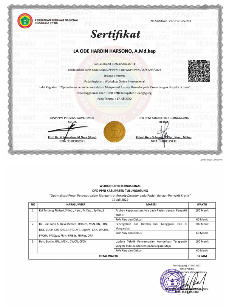 LA ODE HARDIN HARSONO, A.Md - Kep | PDF