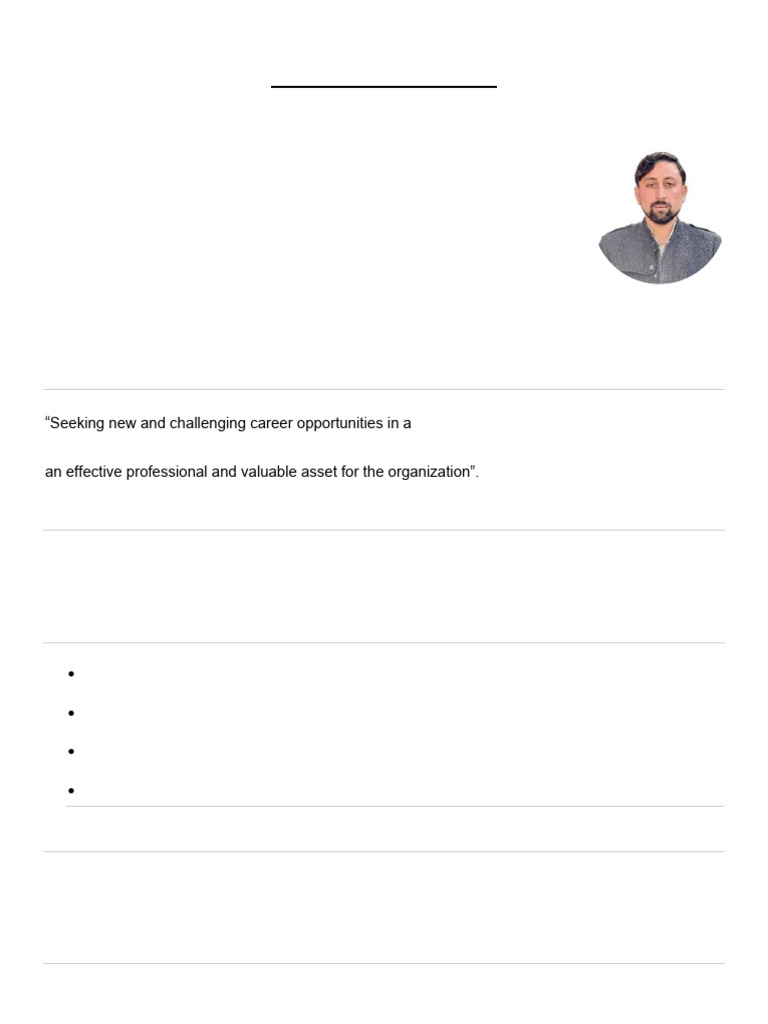 Fayaz Muhammad's Professional CV | PDF