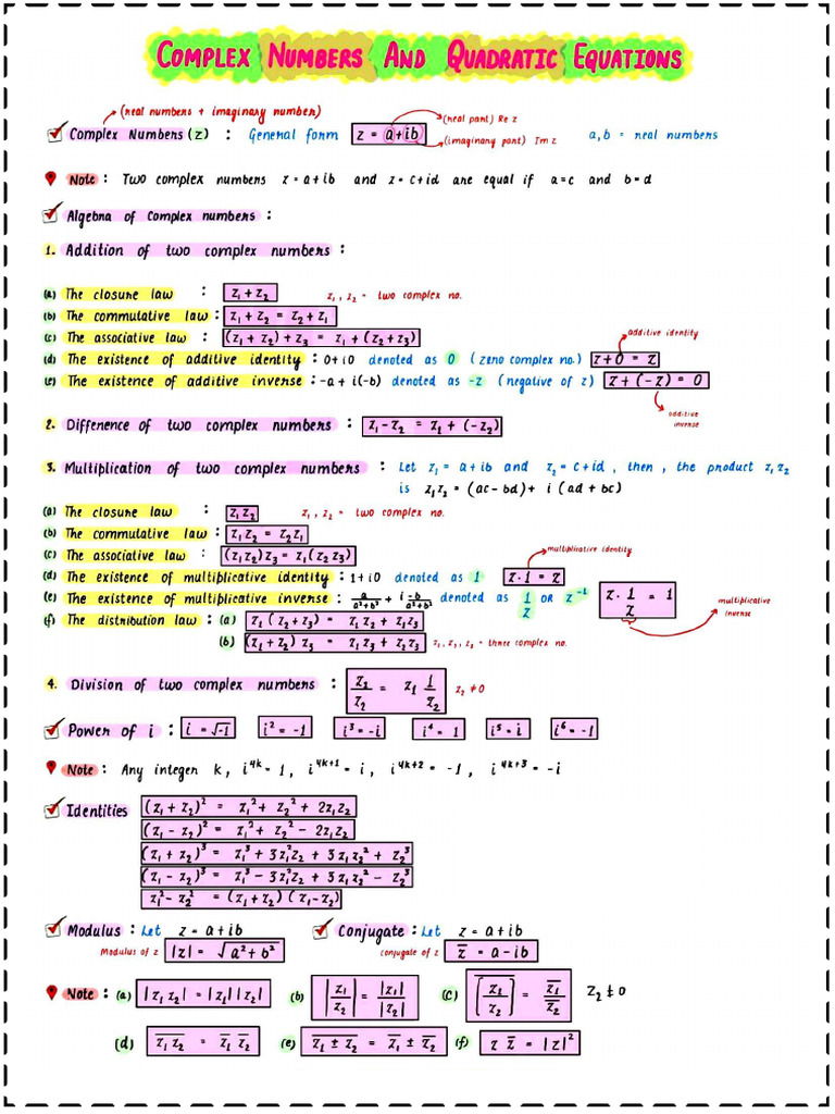 COMPLEX NUMBERS | PDF