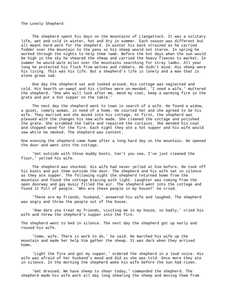The Lonely Shepherd | PDF | Shepherd | Sheep
