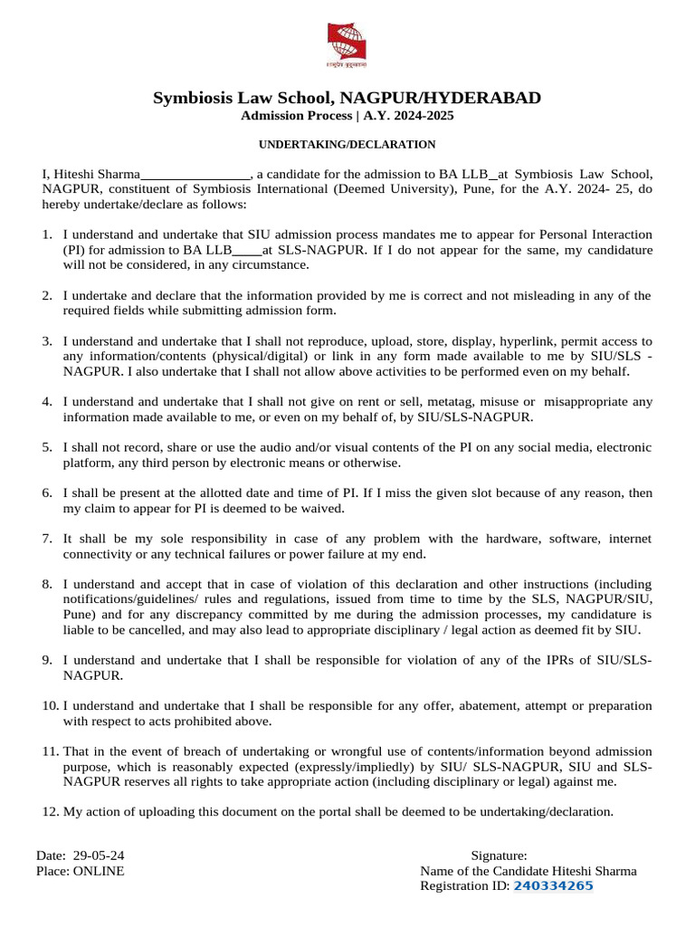 Declaration Nagpur | PDF | Government | Justice