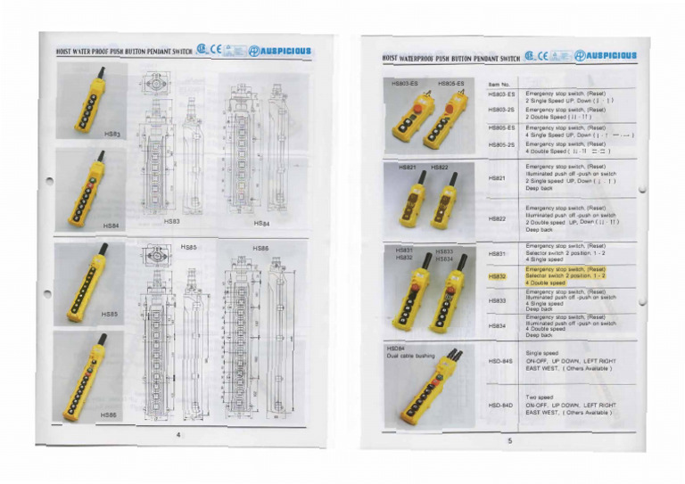 2014F-Pendants Switch | PDF | Design | Safety