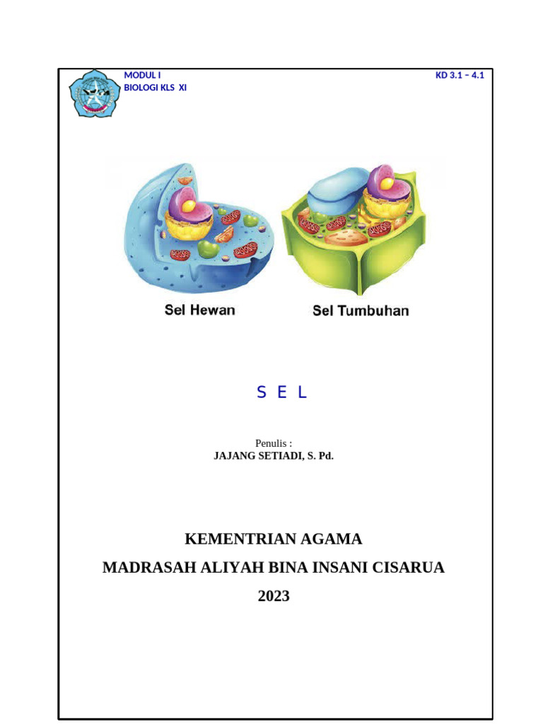 Modul - 1 - Bio Xi - Sel | PDF
