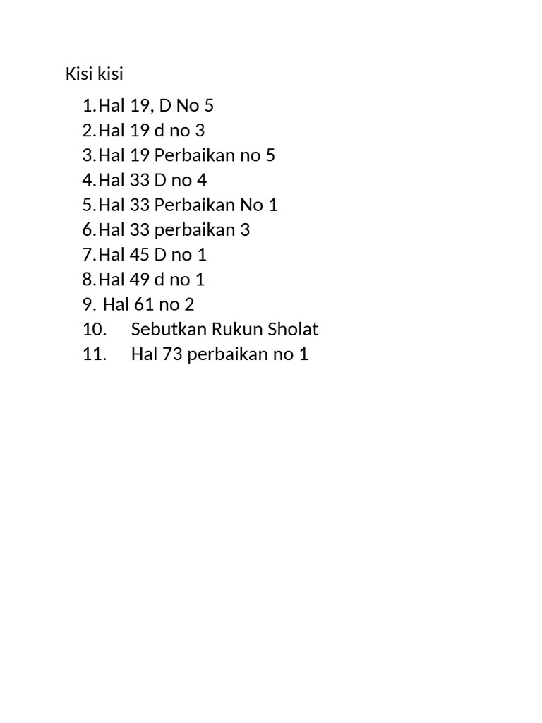 Kisi Kisi Sas Xi 2023-2024 | PDF