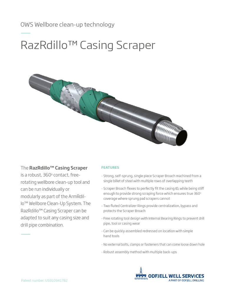 RazRdillo Casing Scraper | PDF | Drill | Pipe (Fluid Conveyance)