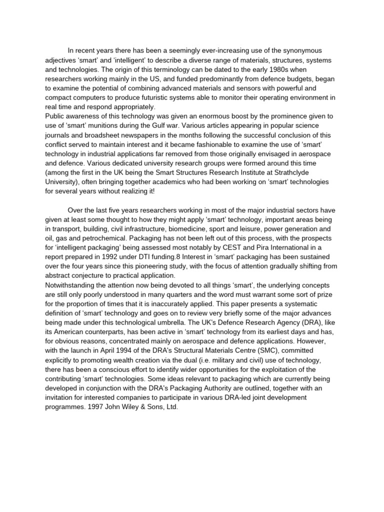 Understanding Smart Technology Advances | PDF