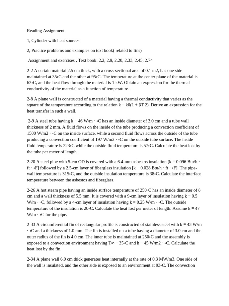AD-TF22 Reading &assgnmnt | PDF | Thermal Insulation | Heat Transfer
