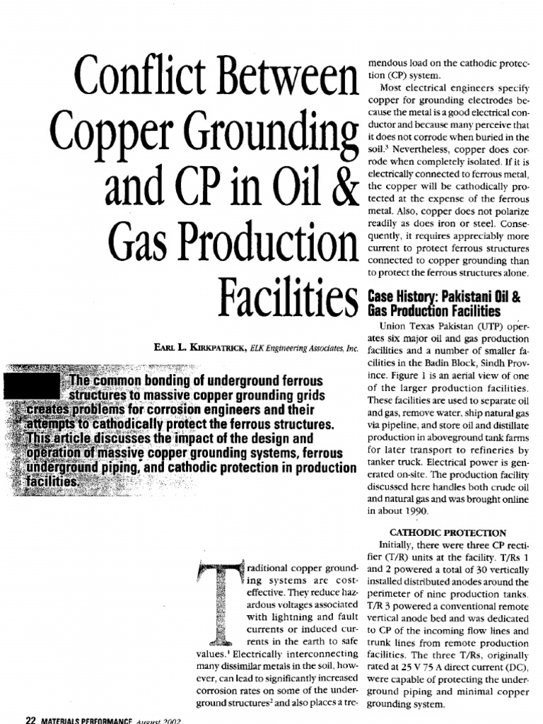 Conflict BTW Ground and CPS in OilAnGas Fac | PDF