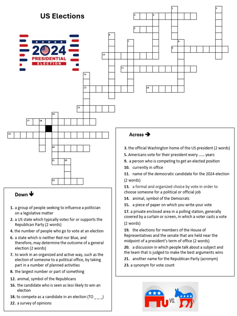 6- mots croisés us-elections-5 | PDF | Voting | Elections