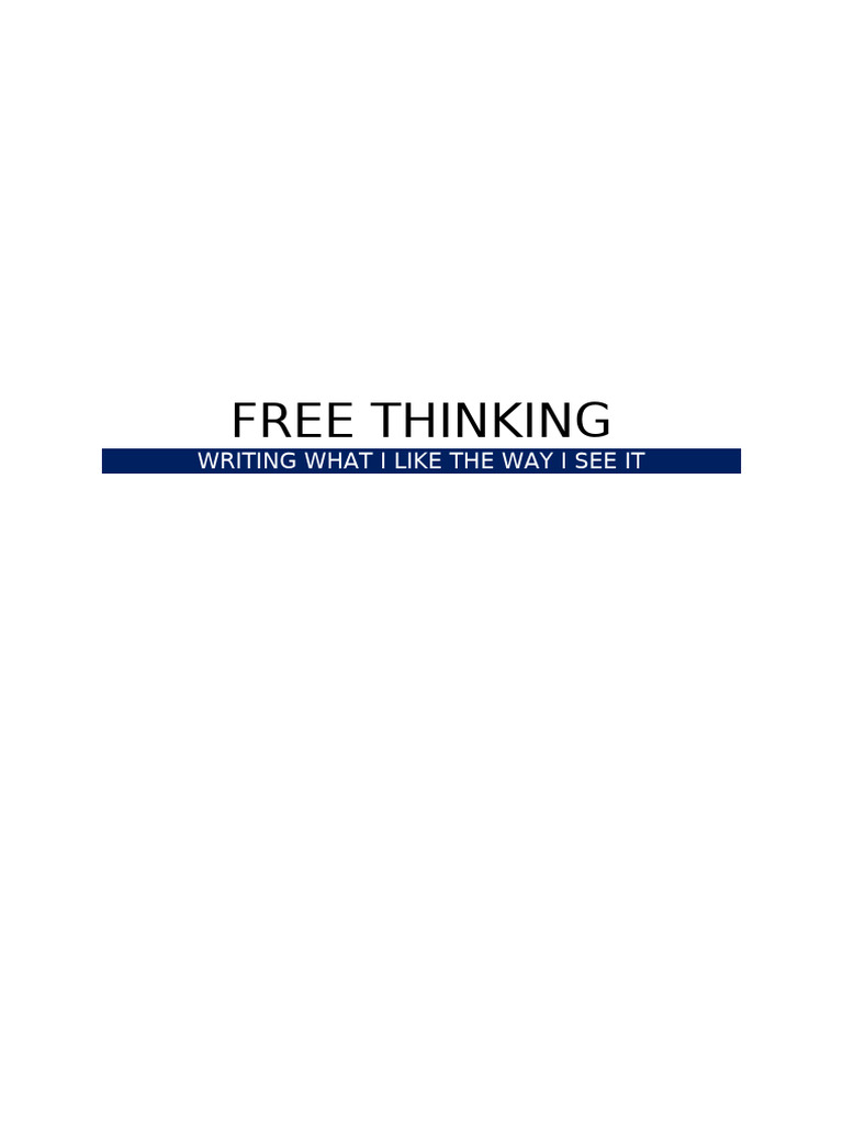 FREE THINKING | PDF | Love | Marriage