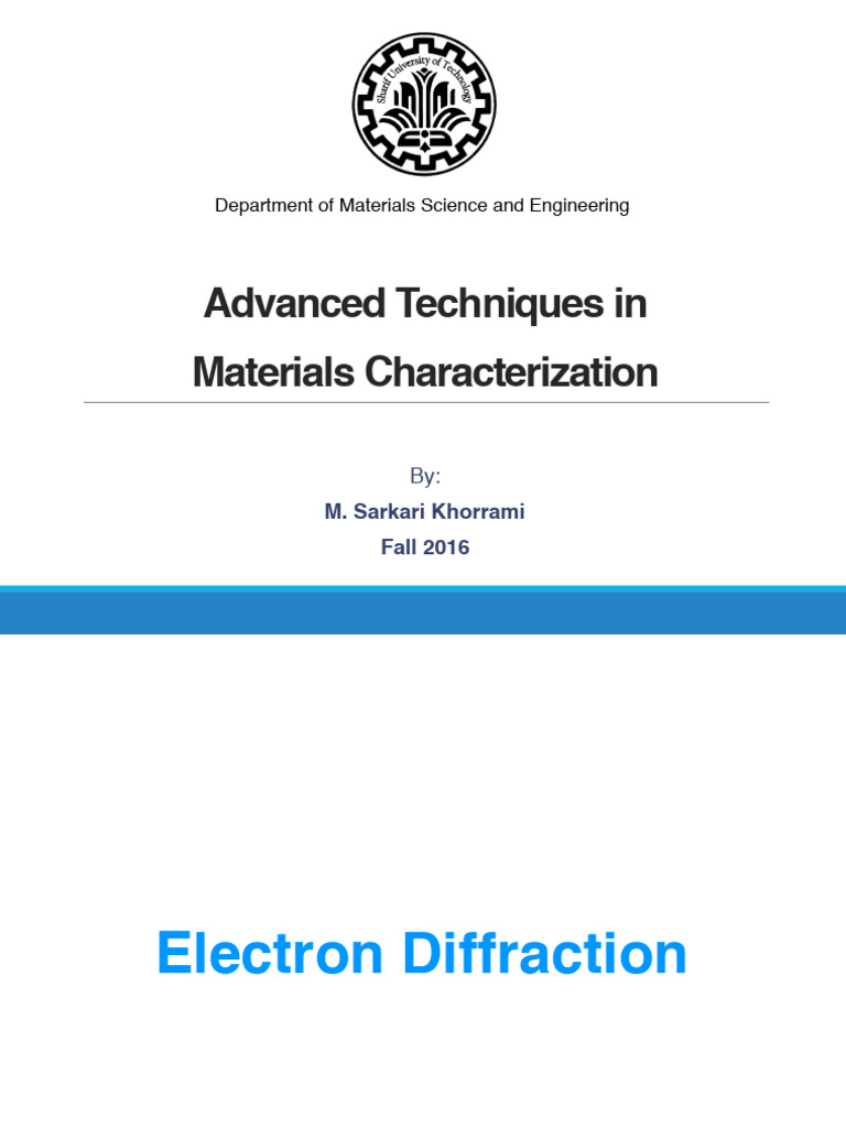 Lecture Electron Microscopy Part 4 | PDF | Transmission Electron Microscopy | Diffraction