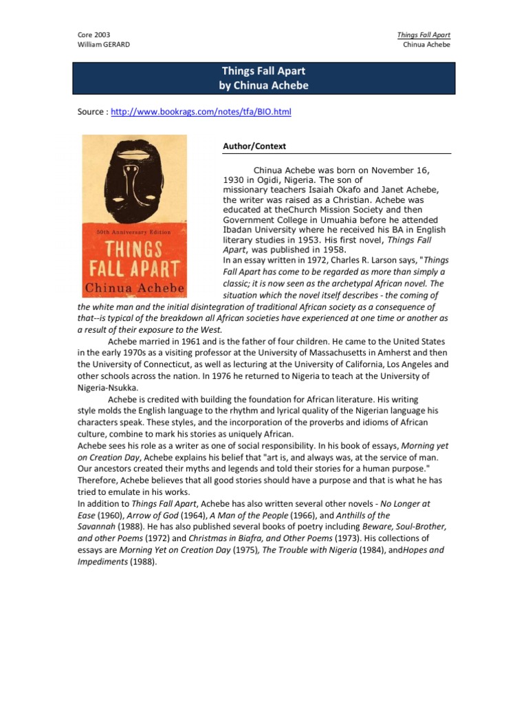 Things Fall Apart | PDF