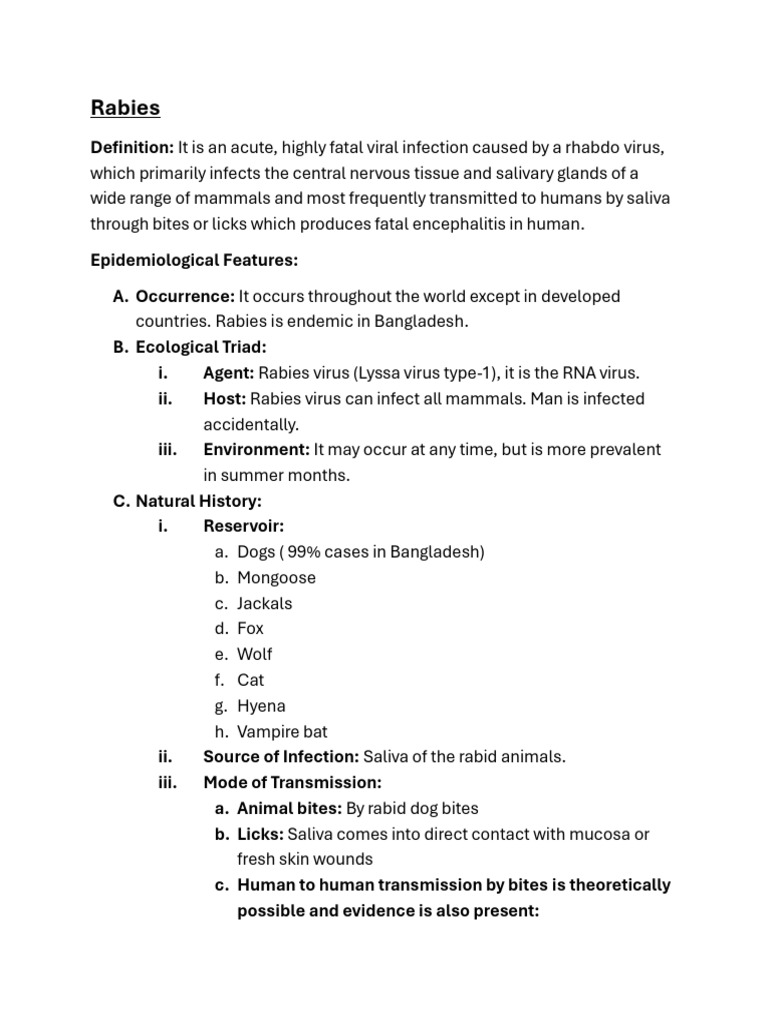 Rabies | PDF | Rabies | Animal Diseases