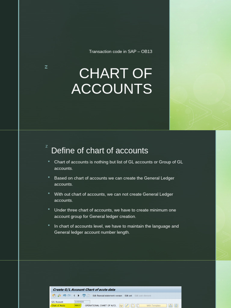 Chart of Accounts - Seminar | PDF | Accounting | Financial Services