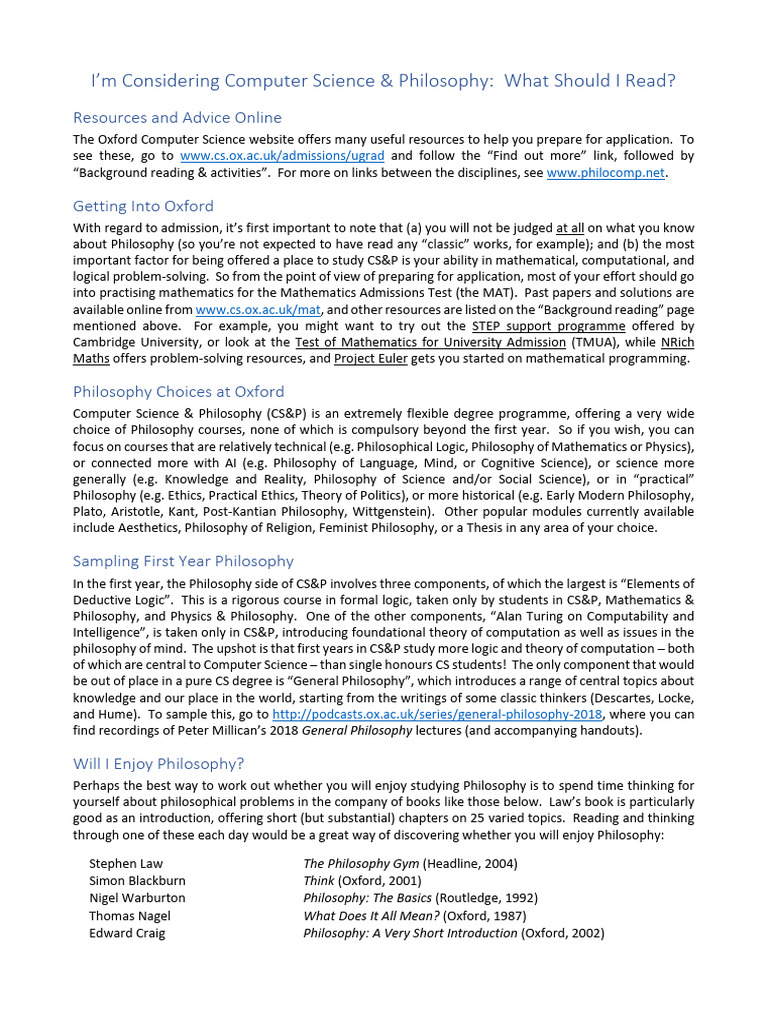 Readings Outline Hand Out | PDF | Mathematics | Science