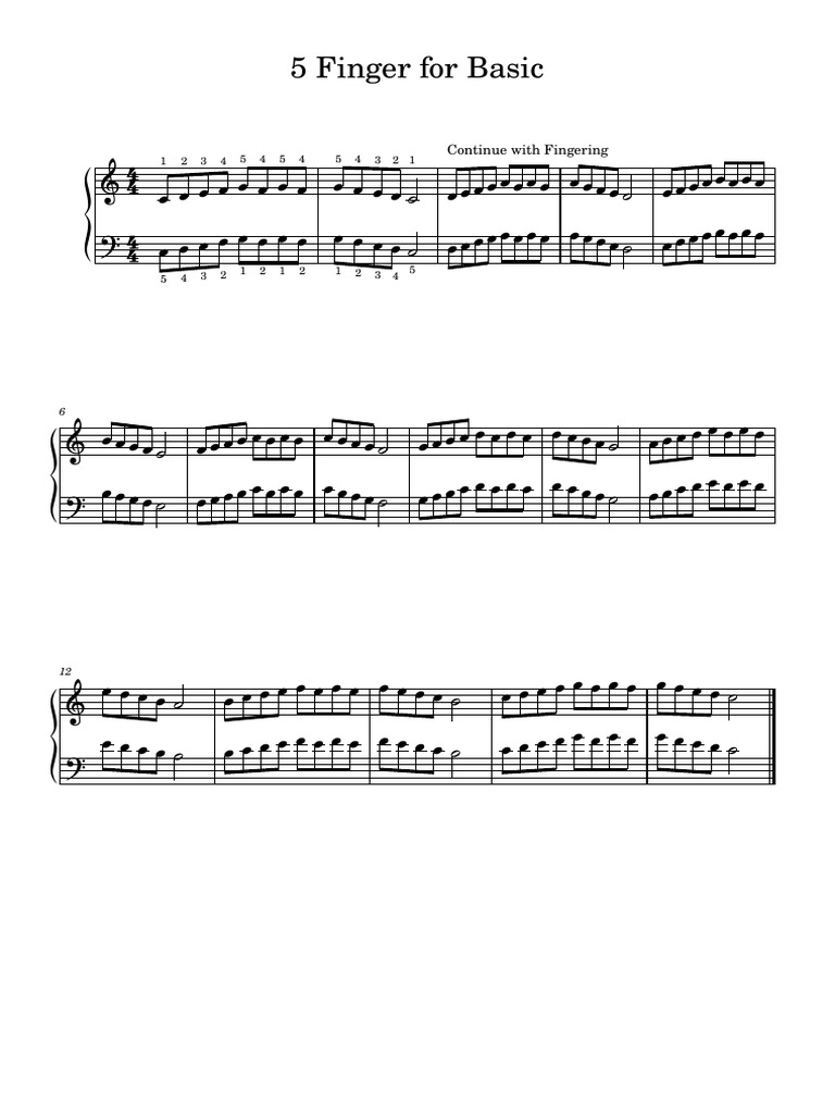 5 Finger Exercise | PDF