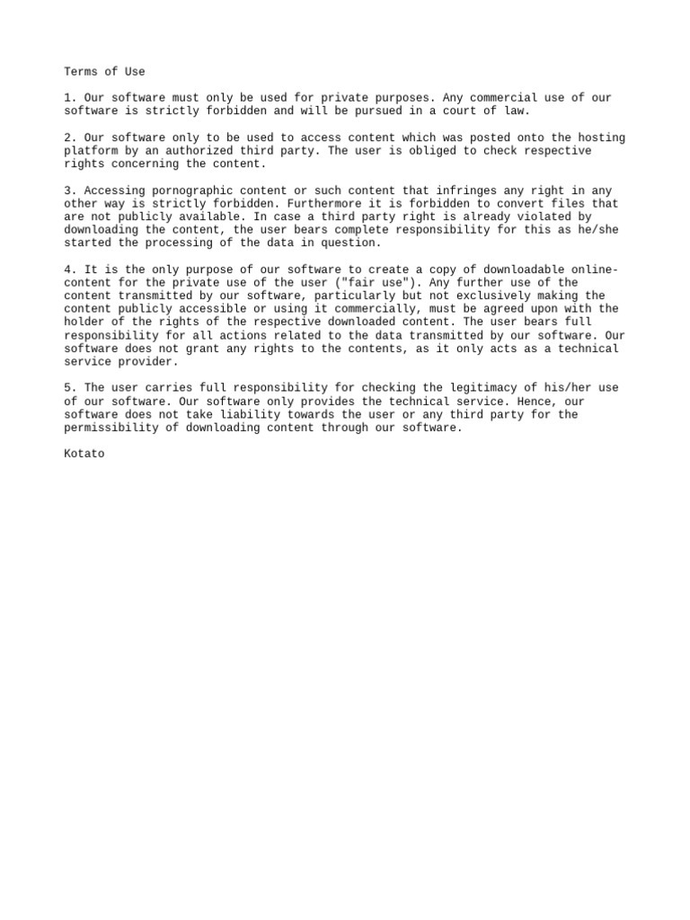 Terms of Use | PDF